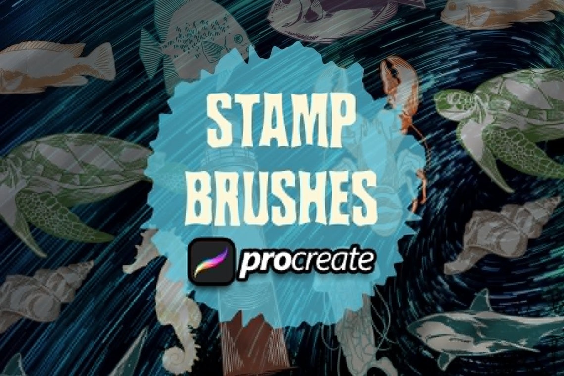 Sea Animals Brush Stamp Procreate - Etsy