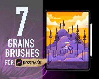 Procreate Grain Brush for Grain Texture Set of 2digital Download ...