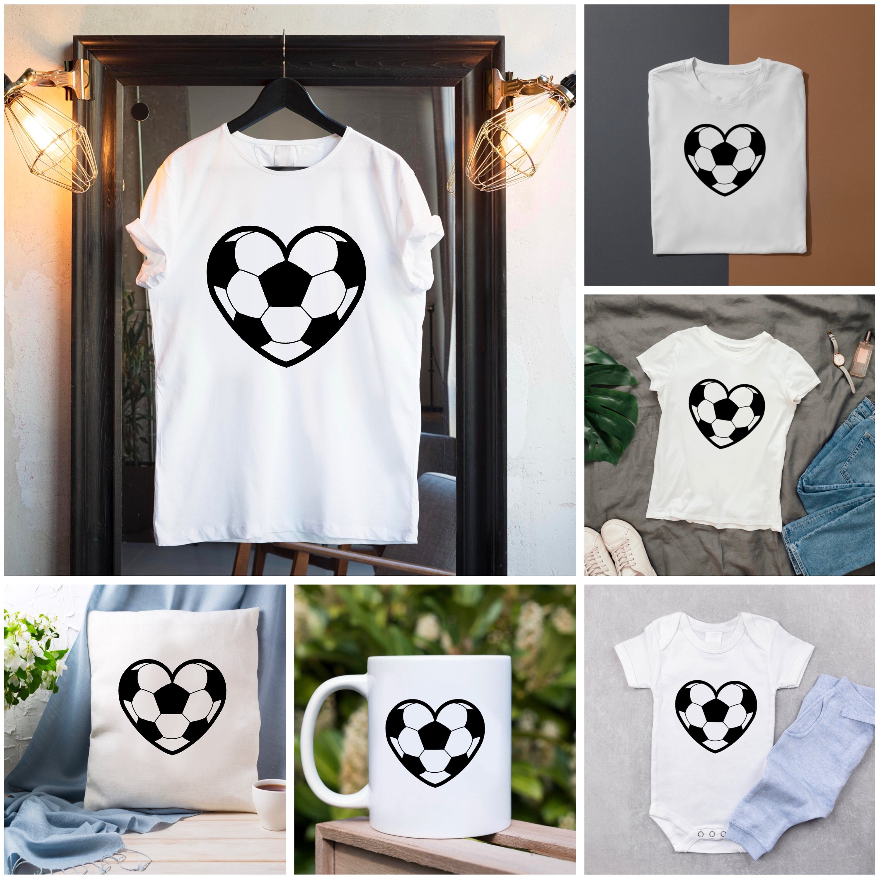 Soccer Ball Heart Clip Art, Soccer Heart Svg, Love Soccer Svg , Soccer ...