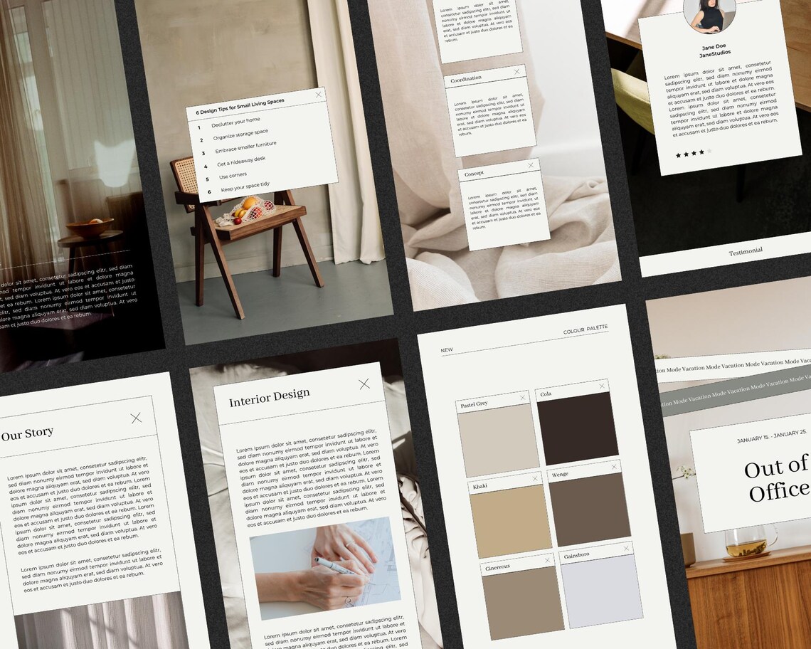 35 Minimal Instagram Post Templates • 34 Corresponding Instagram Story ...