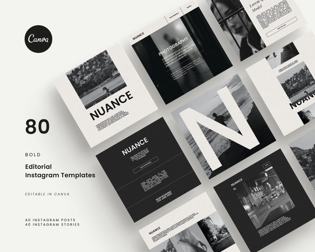 40 Bold Instagram Post Templates • 40 Corresponding Instagram Story ...
