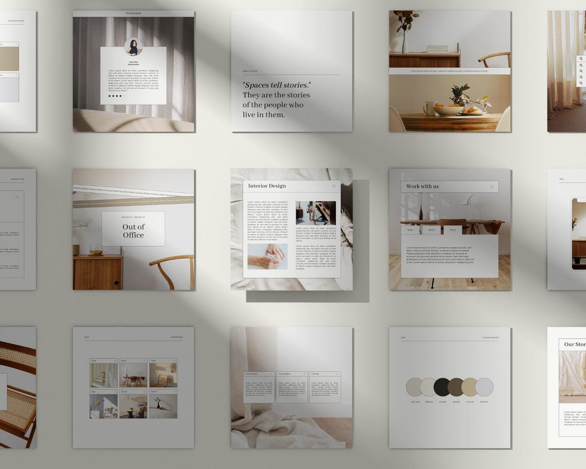 35 Minimal Instagram Post Templates 34 Corresponding Instagram Story ...