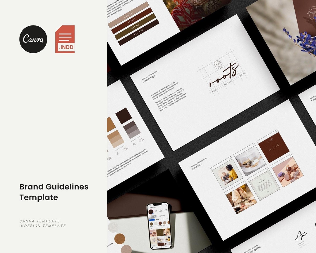 Customizable Brand Guidelines Template for Businesses ︱ Editable Canva ...