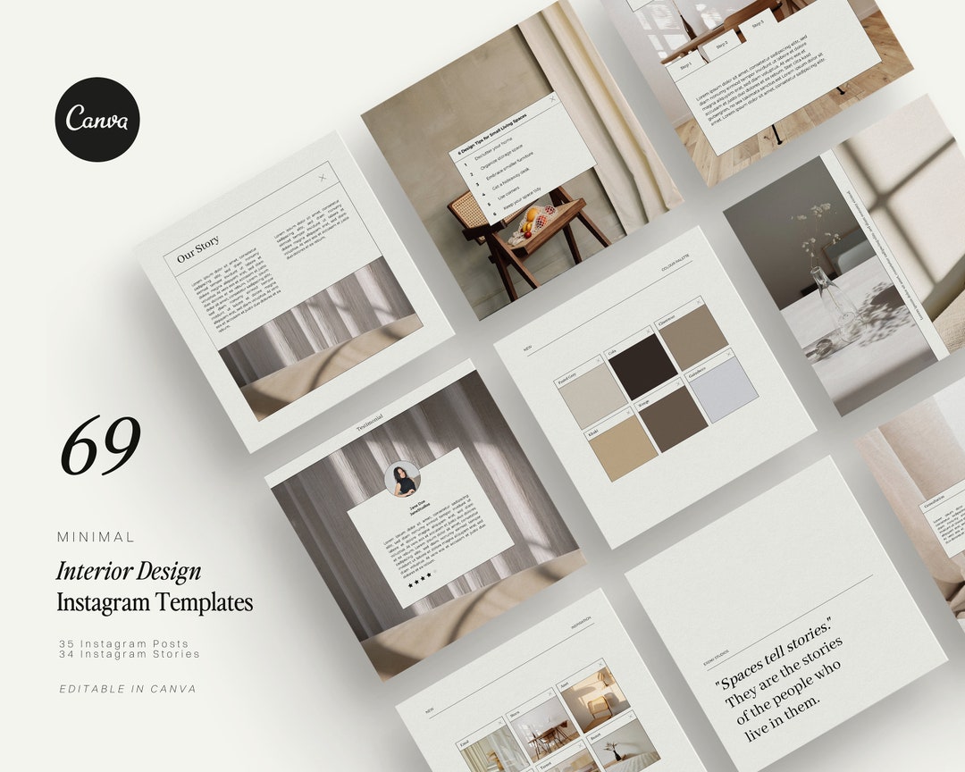 35 Minimal Instagram Post Templates 34 Corresponding Instagram Story ...
