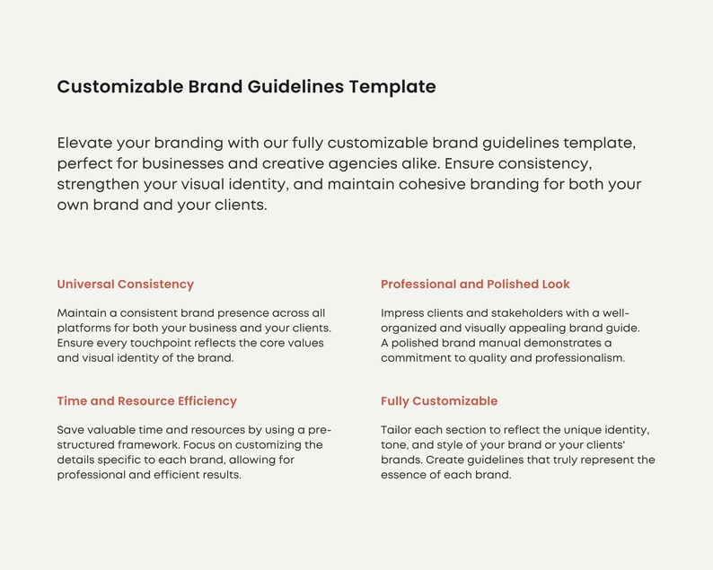 Customizable Brand Guidelines Template for Businesses ︱ Editable Canva ...