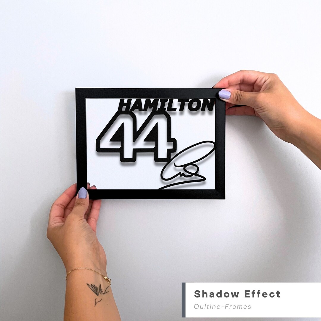 Lewis Hamilton Formula 1 Signature Outline Frame Perfect for - Etsy