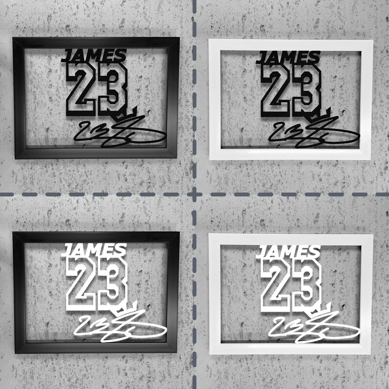 Lebron James Signature Outline Frame Perfect Gift for Every - Etsy