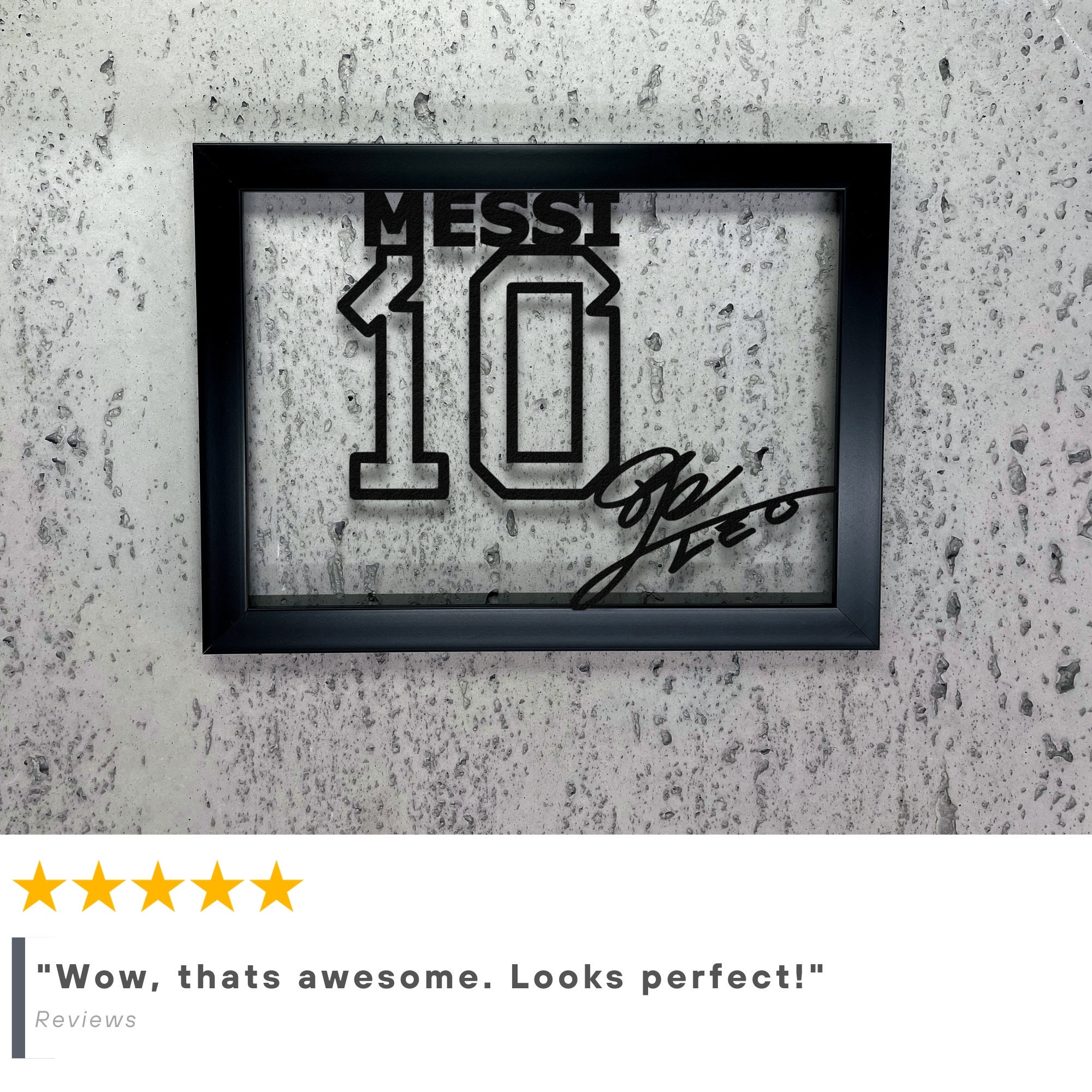 Lionel Messi Signature Outline Frame Soccer Gift Football - Etsy