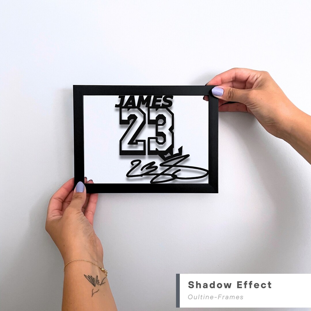 Lebron James Signature Outline Frame Perfect Gift for Every - Etsy