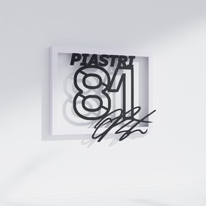 Oscar Piastri Formula 1 Signature, Gift Frame, F1 Fan Present ...