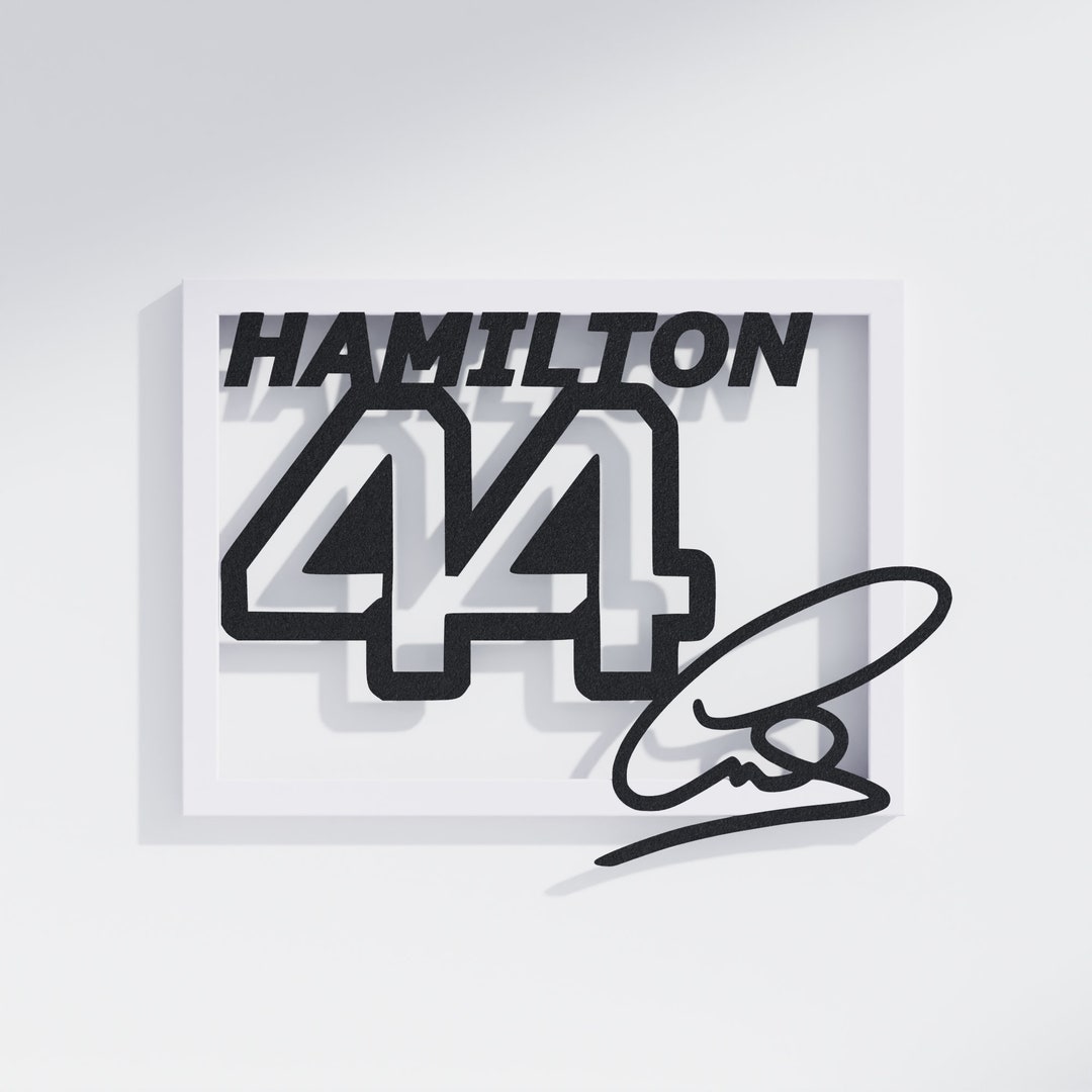 Lewis Hamilton Formula 1 Signature Outline Frame, Perfect Gift for F1 ...