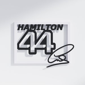 Lewis Hamilton Formula 1 Signature Outline Frame, Perfect Gift for F1 ...