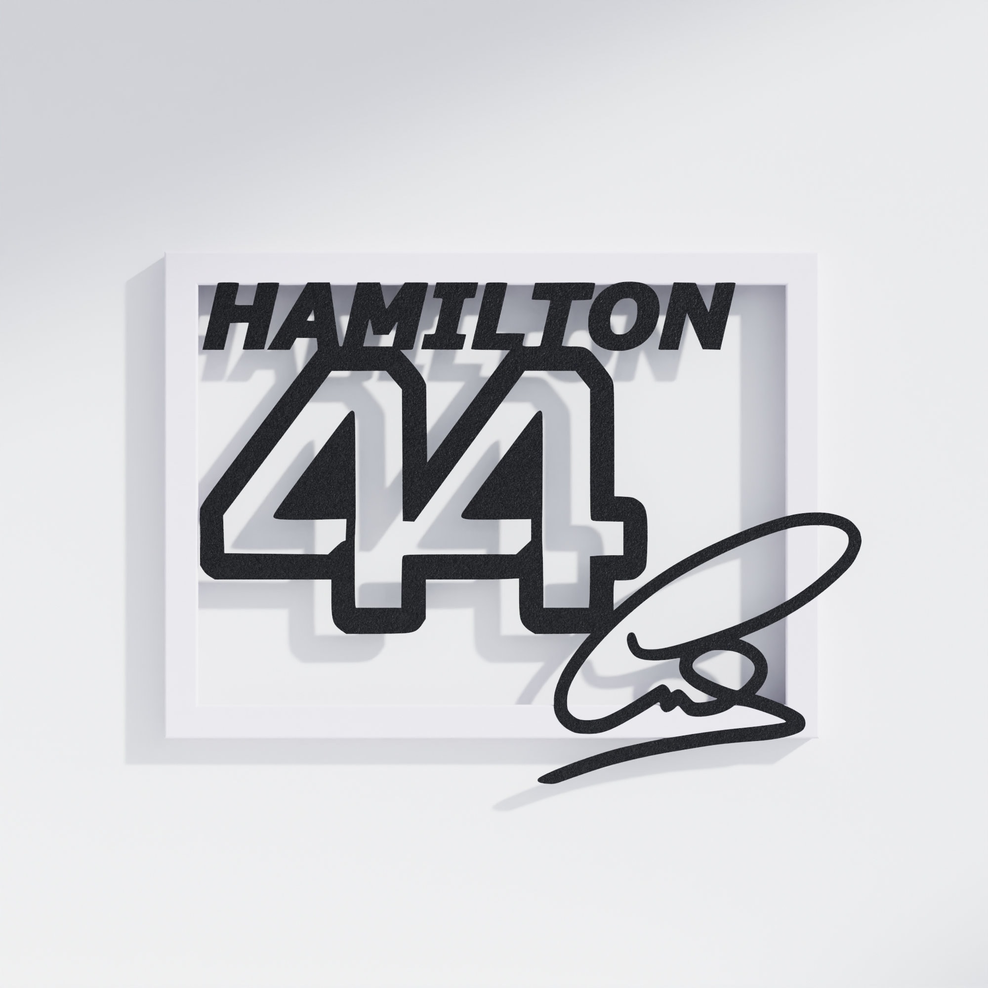 Lewis Hamilton Formula 1 Signature Outline Frame, Perfect Gift for F1 ...