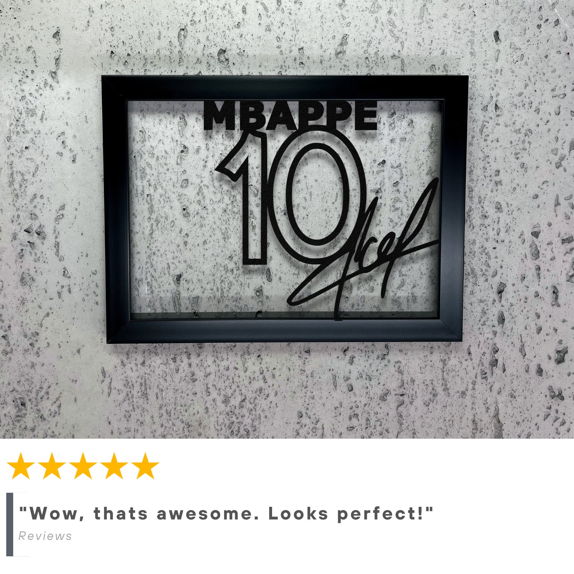 Kylian Mbappe Signature Outline Frame Soccer Gift Football - Etsy UK