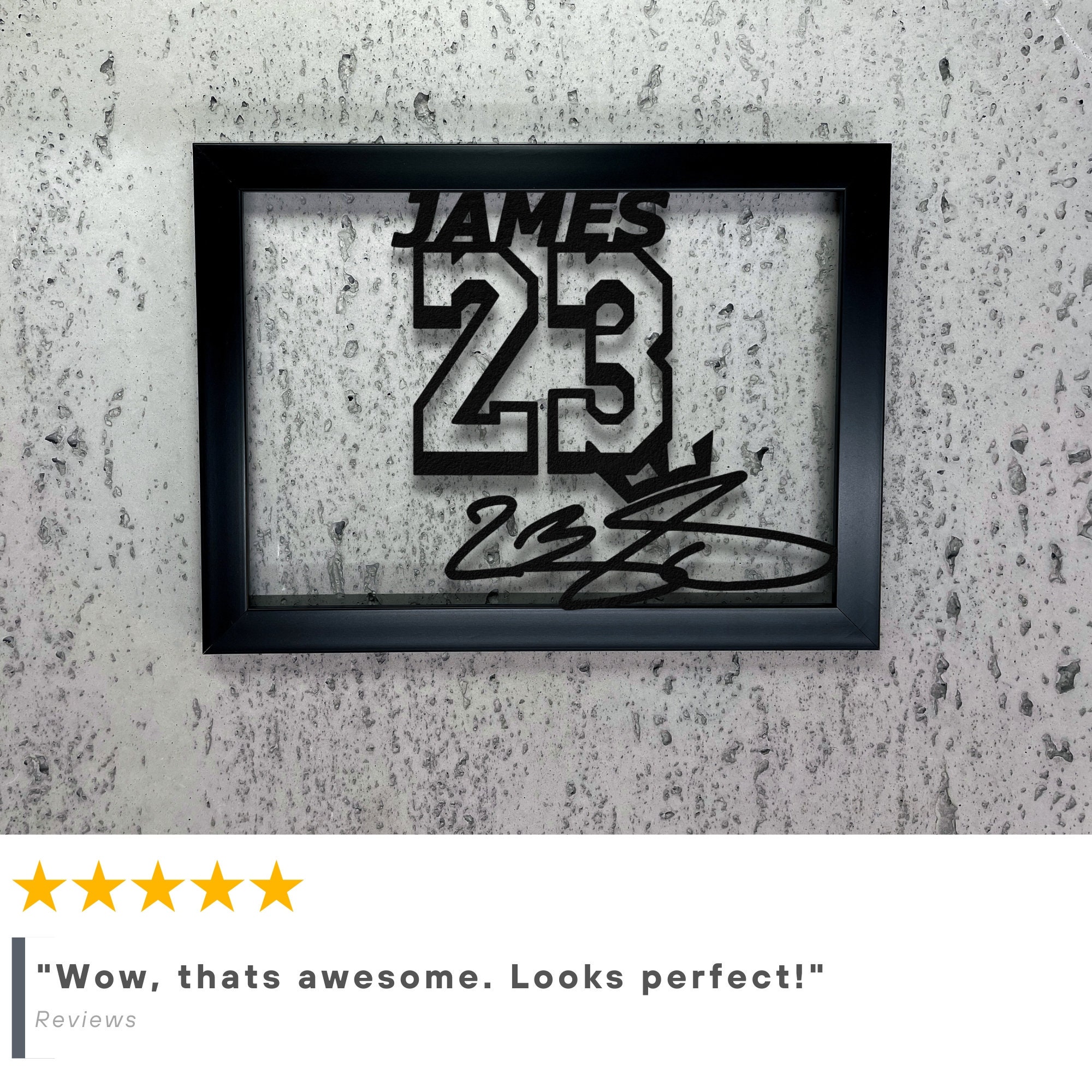 Lebron James Signature Outline Frame Perfect Gift for Every - Etsy