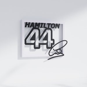 Lewis Hamilton Formula 1 Signature Outline Frame, Perfect Gift for F1 ...