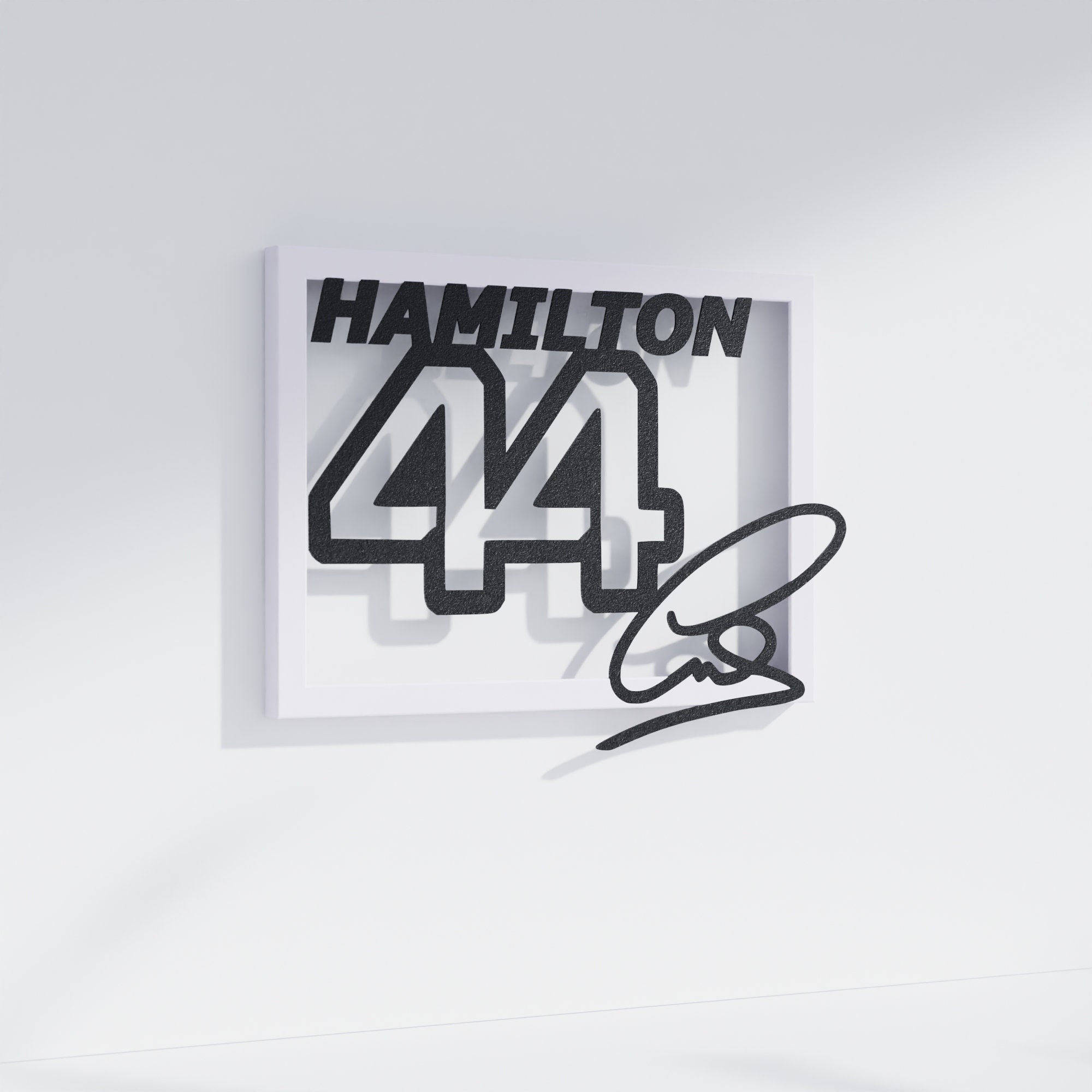 Lewis Hamilton Formula 1 Signature Outline Frame, Perfect Gift for F1 ...