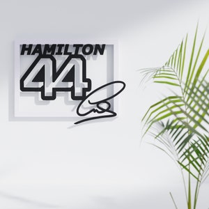 Lewis Hamilton Formula 1 Signature Outline Frame, Perfect Gift for F1 ...
