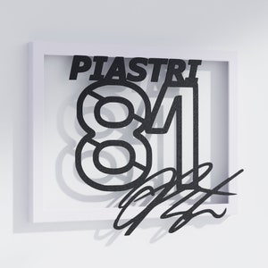 Oscar Piastri Formula 1 Signature, Gift Frame, F1 Fan Present ...