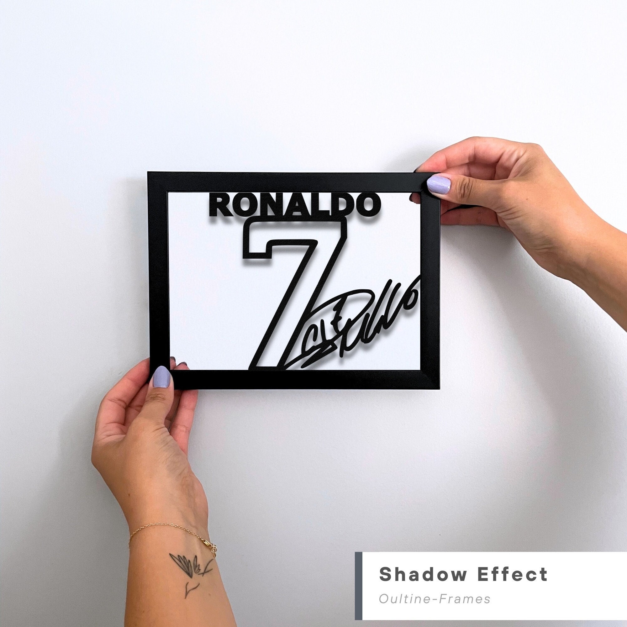 Cristiano Ronaldo Signature Outline Frame CR7 Soccer Gift - Etsy