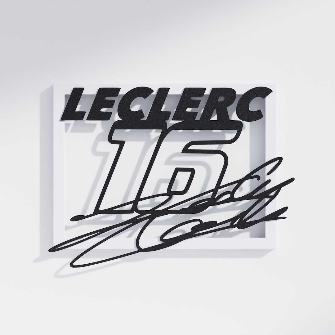 Charles Leclerc Formula 1 Signature Outline Frame, Perfect for Every ...