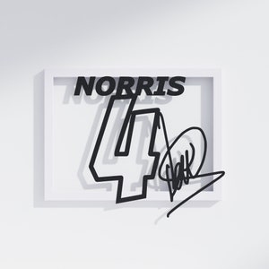 Lando Norris Formula 1 Signature Outline Frame, Perfect for Every F1 ...