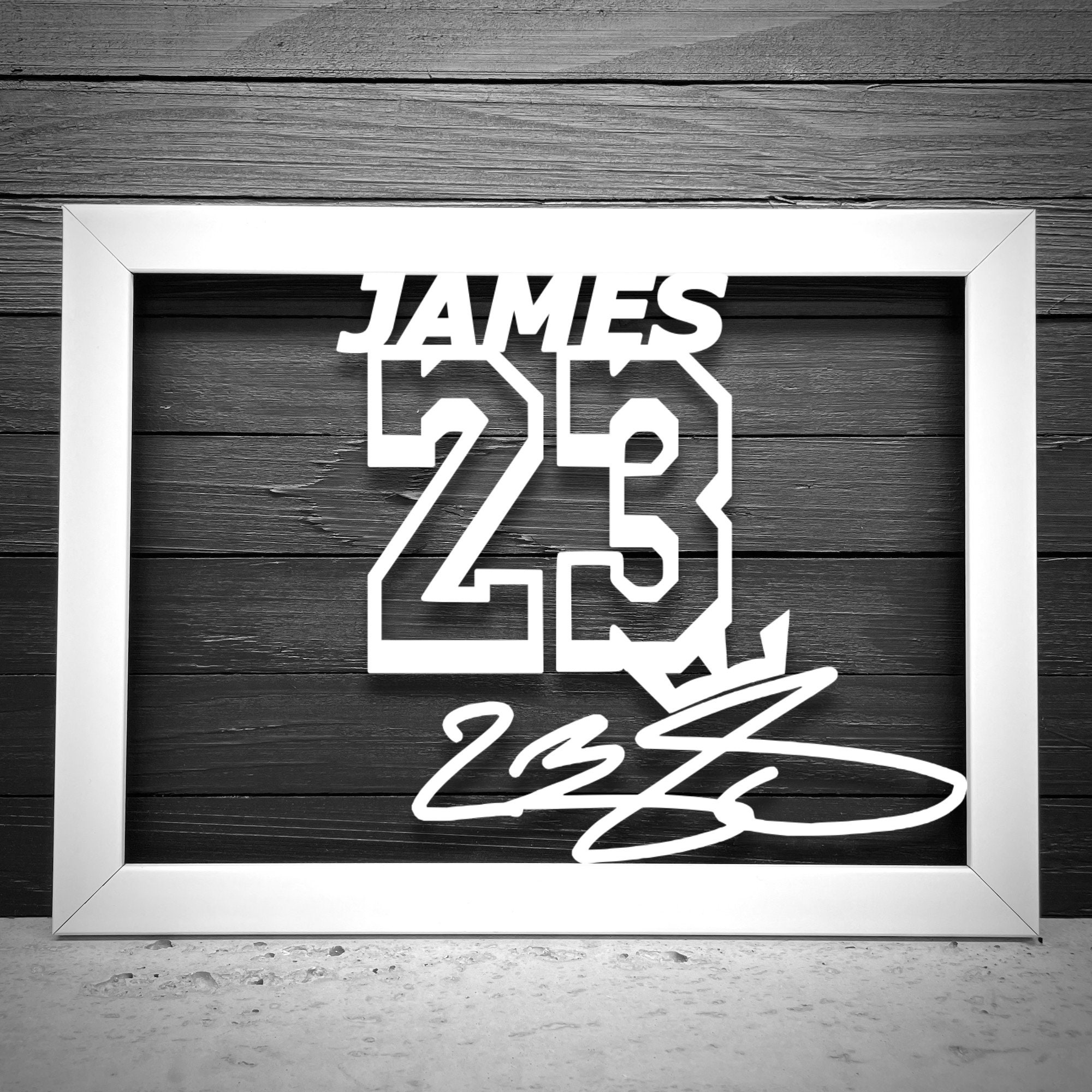 Lebron James Signature Outline Frame Perfect Gift for Every - Etsy