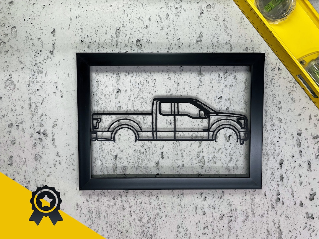 Ford F-150 Outline Frame 3D Effect Wall Art Frame Perfect - Etsy