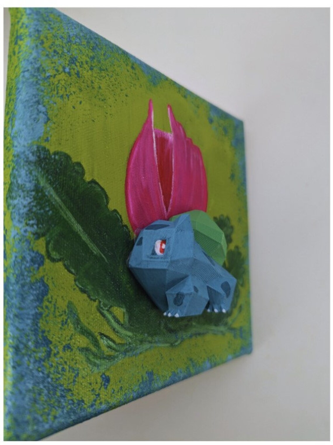 3D Printed Pokemon Bulbasaur Handpainted Acrylic Canvas Wall Painting ...