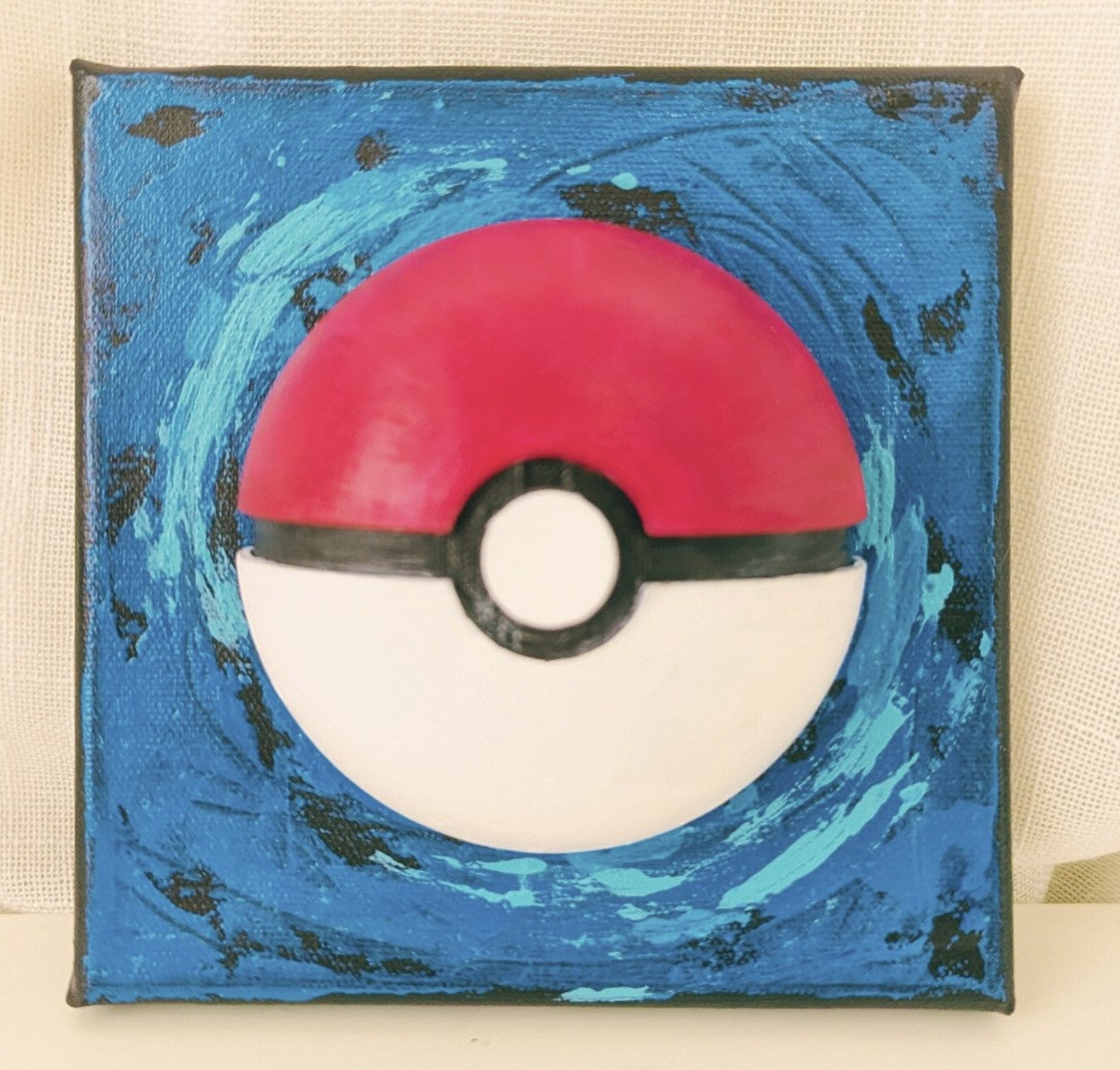 3D Printed Pokemon Charmander Handpainted Acrylic Canvas Wall Painting ...