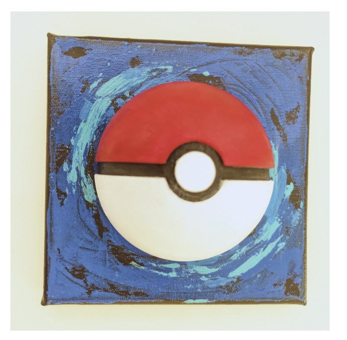 3D Printed Pokemon Pokeball Handpainted Acrylic Canvas Wall Painting - Etsy