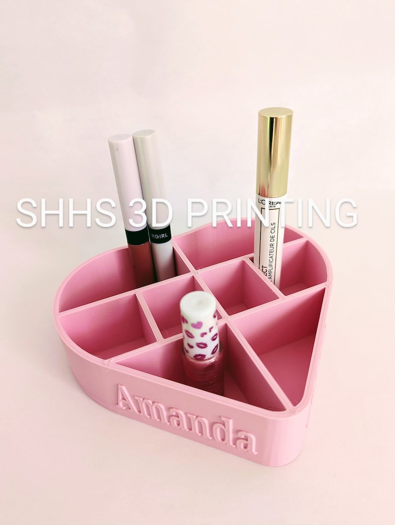 Makeup Organizer 3D Print Cosmetic Organizer Custom Heart Tray ...