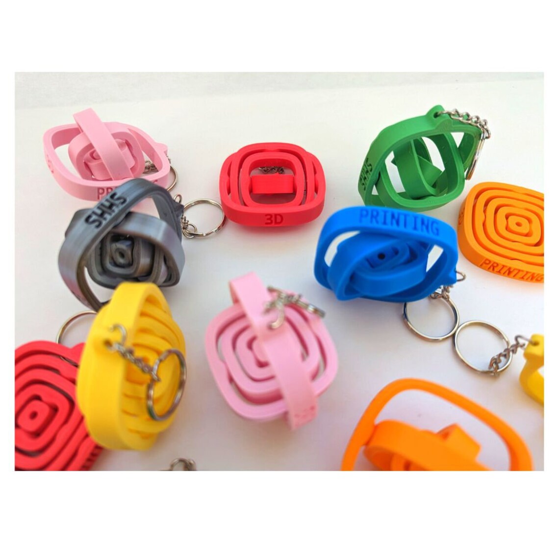 Gyro Fidget Spinner | 3D Printed Air Spinner Keychain | Calming Sensory ...