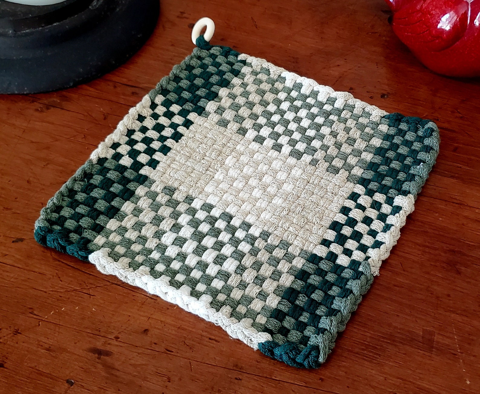 Handwoven/handmade Trivet W/2 Coordinating Potholders - Etsy