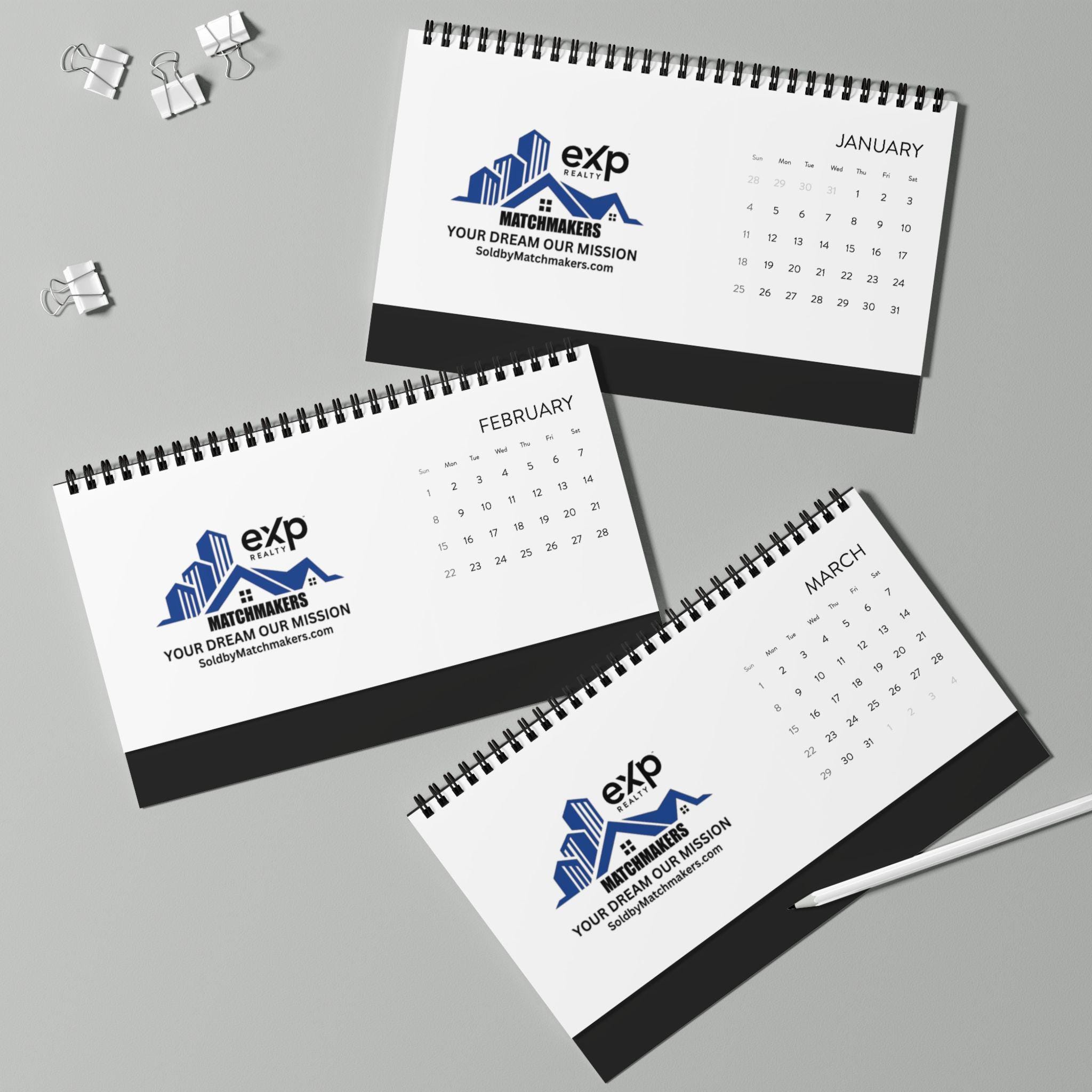 Custom Desktop Calendar Real Estate Client Gift or Agent Branding - Etsy