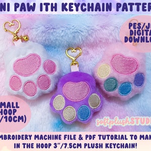 Mini Paw ITH Machine Embroidery Plush PES/JEF Design *digital Download ...
