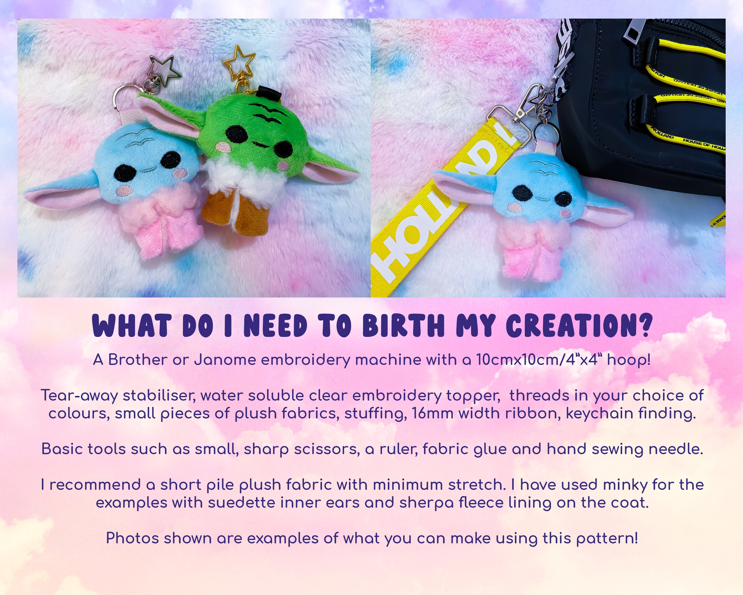 Baby Alien Child ITH Machine Embroidery Plush PES/JEF Keychain - Etsy