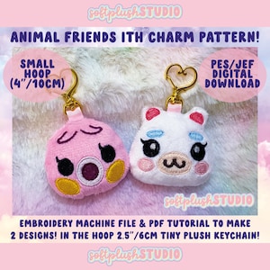 Animal Friends ITH Machine Embroidery Plush PES/JEF Design *digital ...