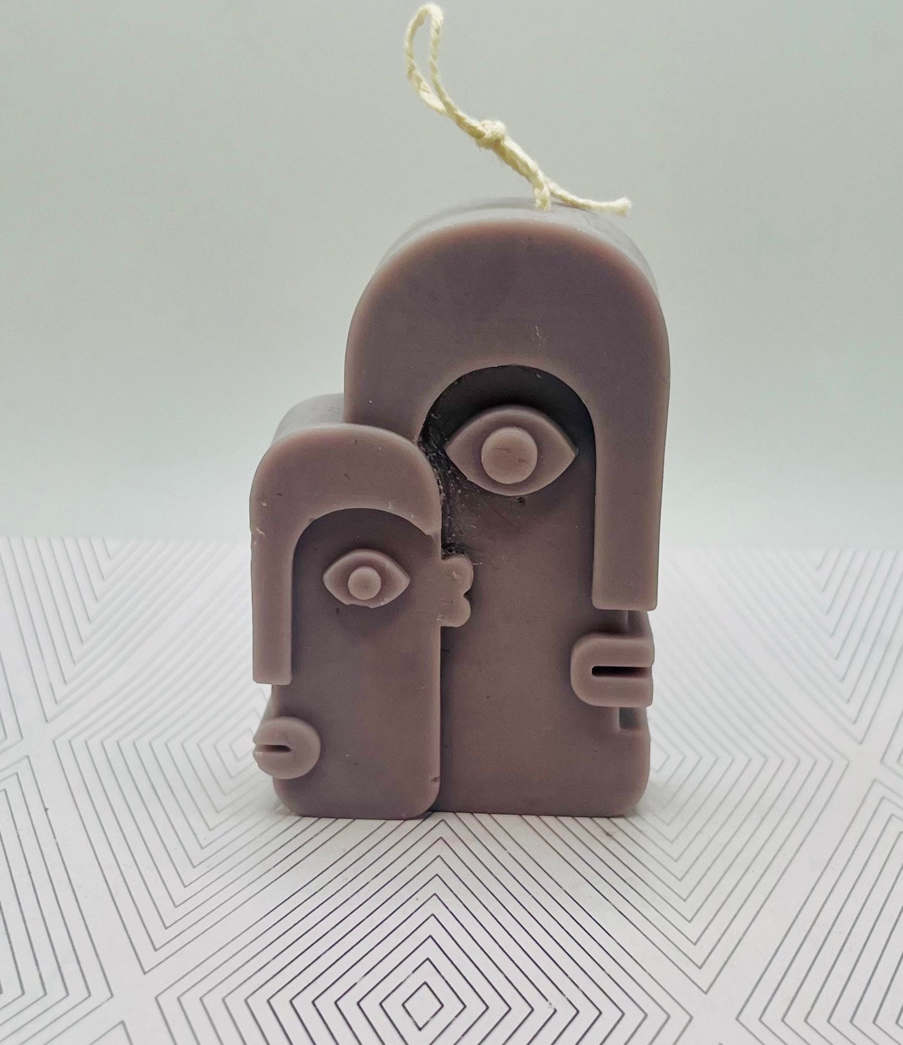 Abstract Face Candle - Side View - Etsy