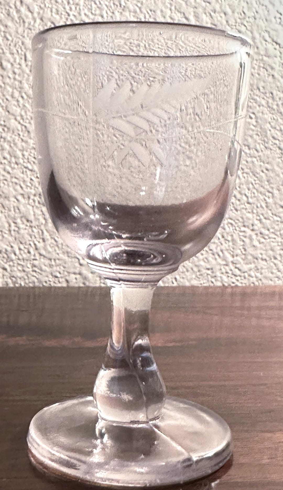Rare Antique EAPG Mckee "pressed Leaf" Pattern Small Water Goblet ...