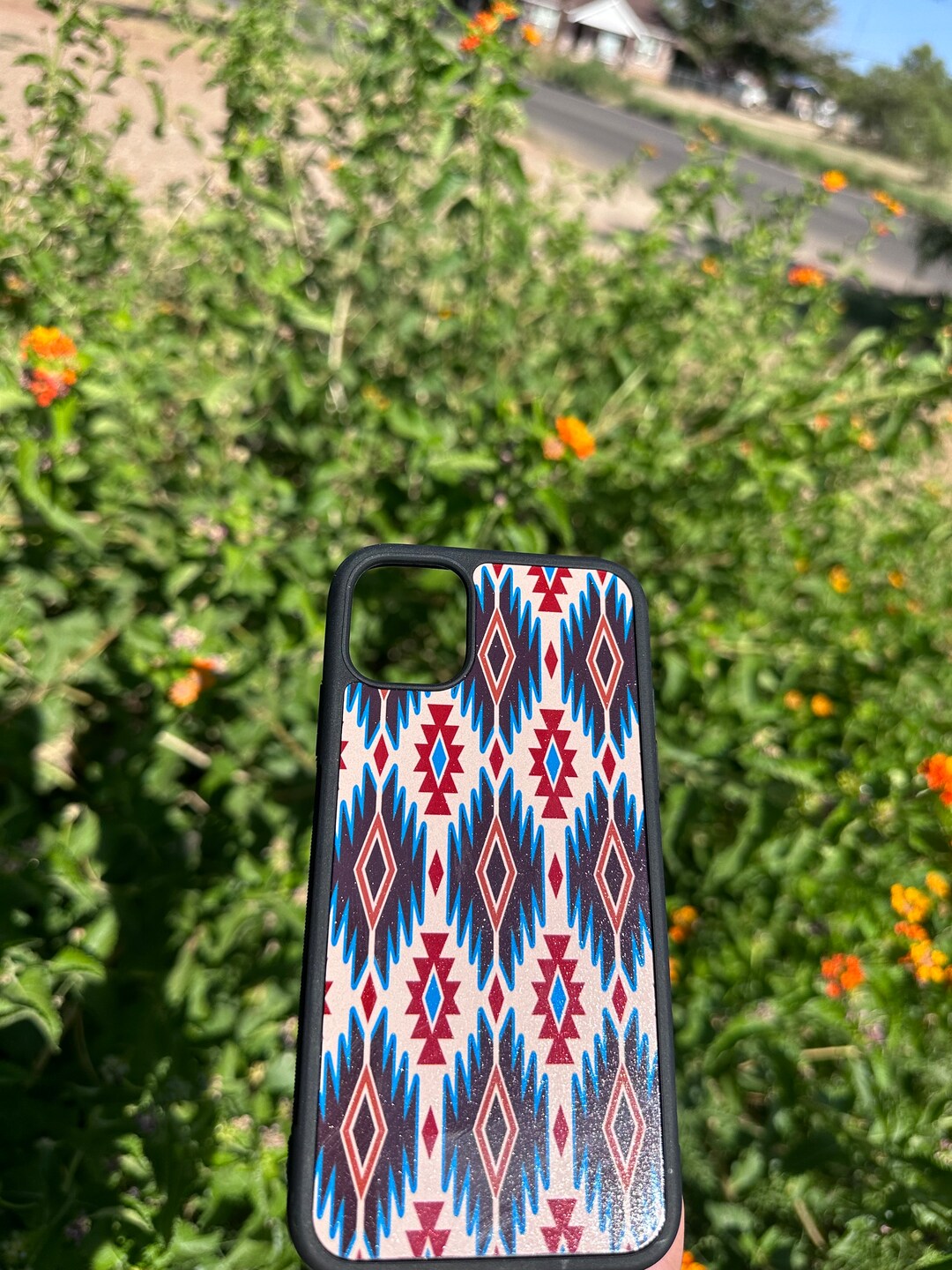 Blue & Red Aztec Case - Etsy