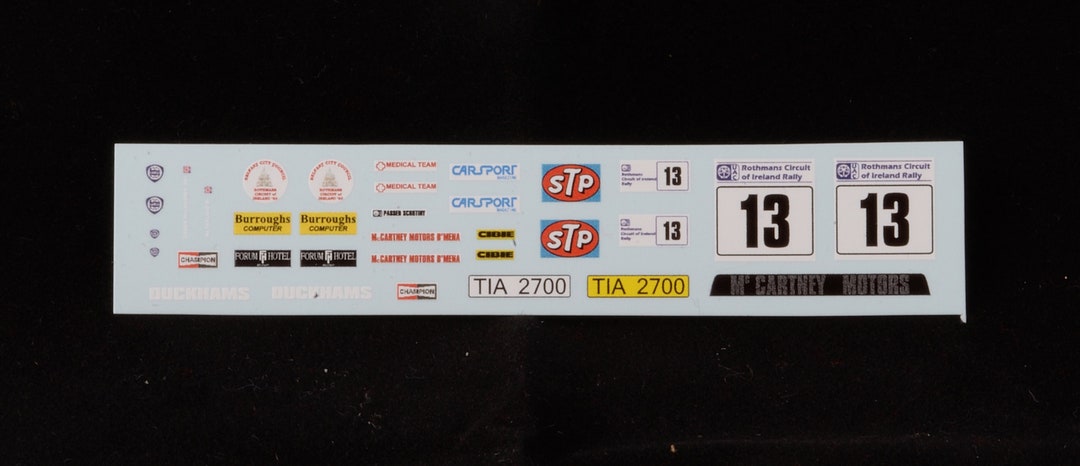 Decal 1:43 Lancia Rally 037 Mccartney Mc Farland Circuit of Ireland ...