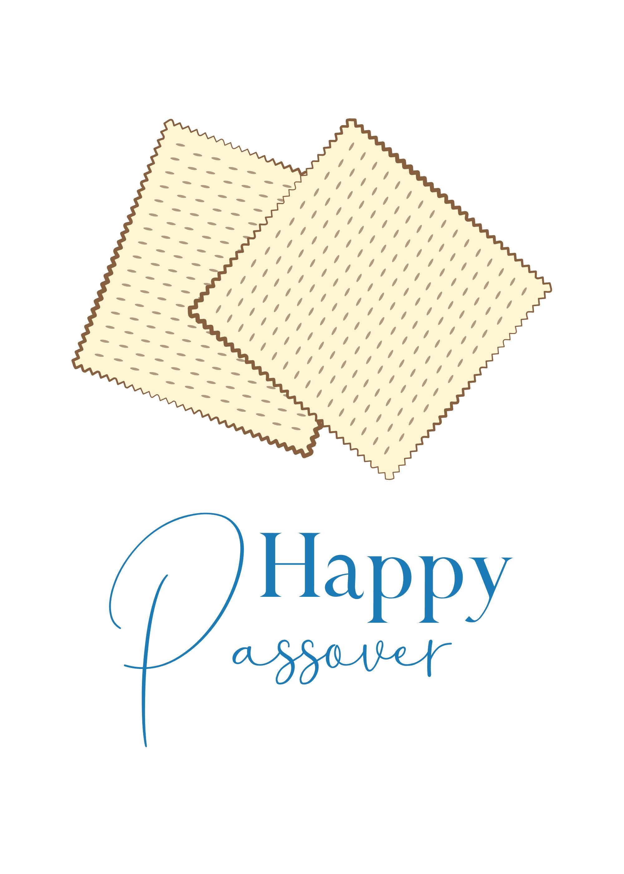 Printable Passover Card for Passover Printable PDF Matzo Digital ...
