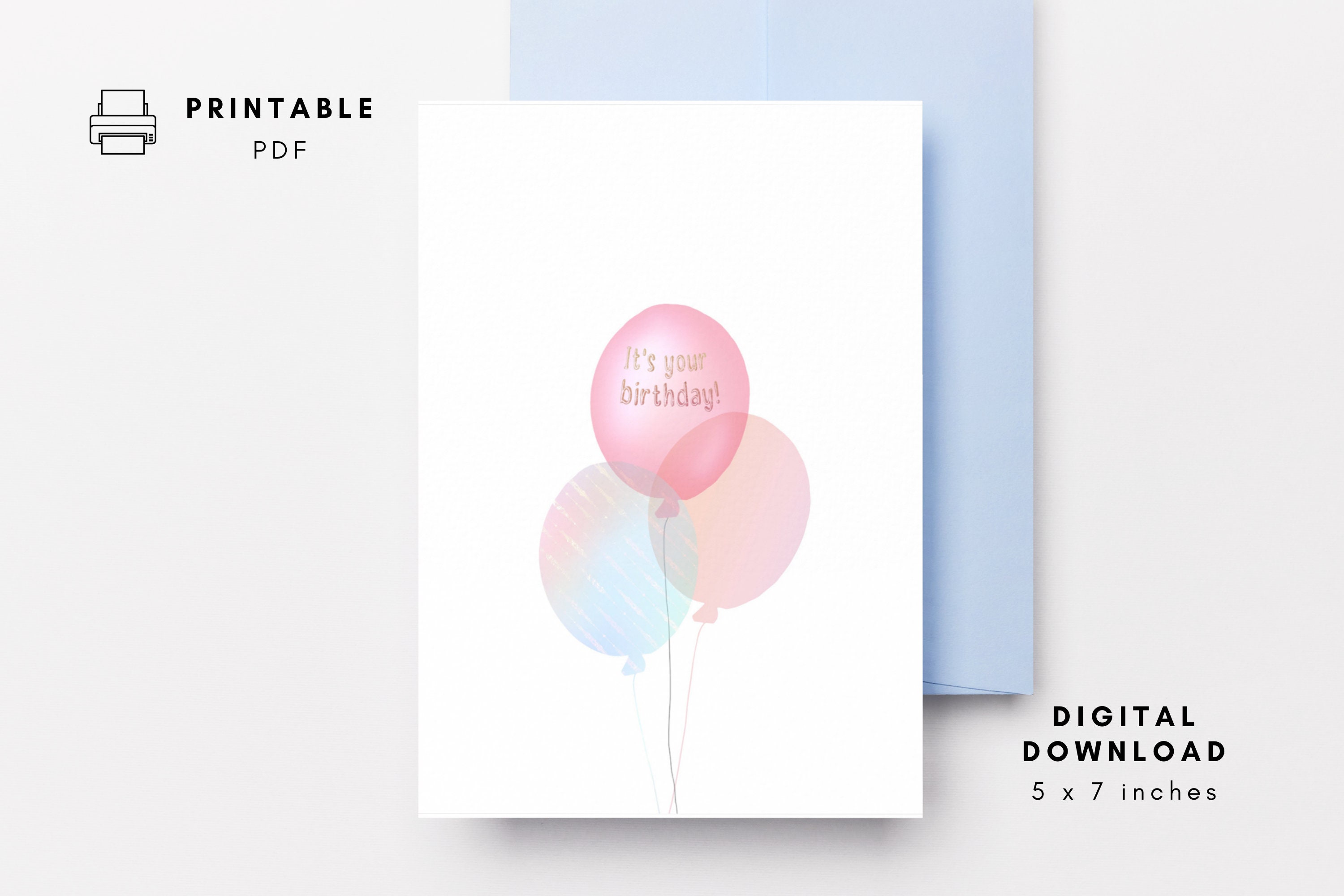 Printable Birthday Card Happy Birthday Card PDF Instant Download Last ...