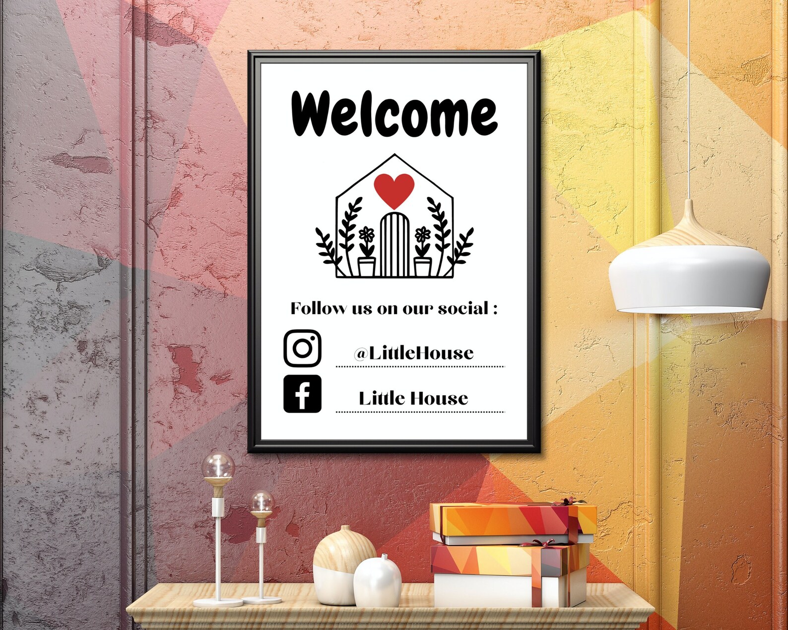 Airbnb Message for Guests English, Welcome Sign, Info Social Media, for ...