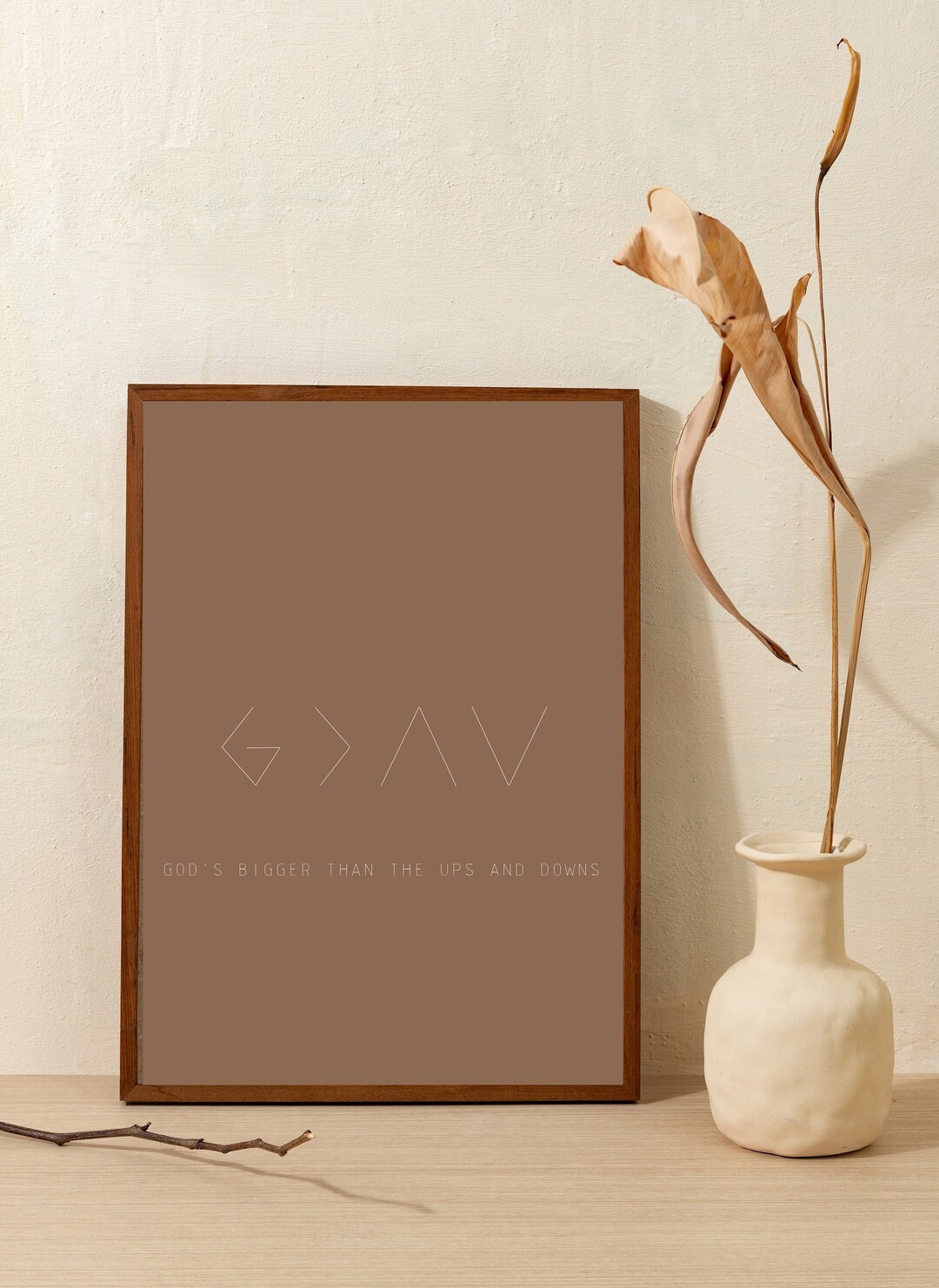 God's Bigger Than the Ups and Downs Printable Christian Poster Wall Art ...