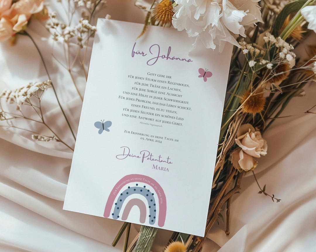 Rainbow Sponsorship Letter Baptism Template Print Yourself, Baptism ...