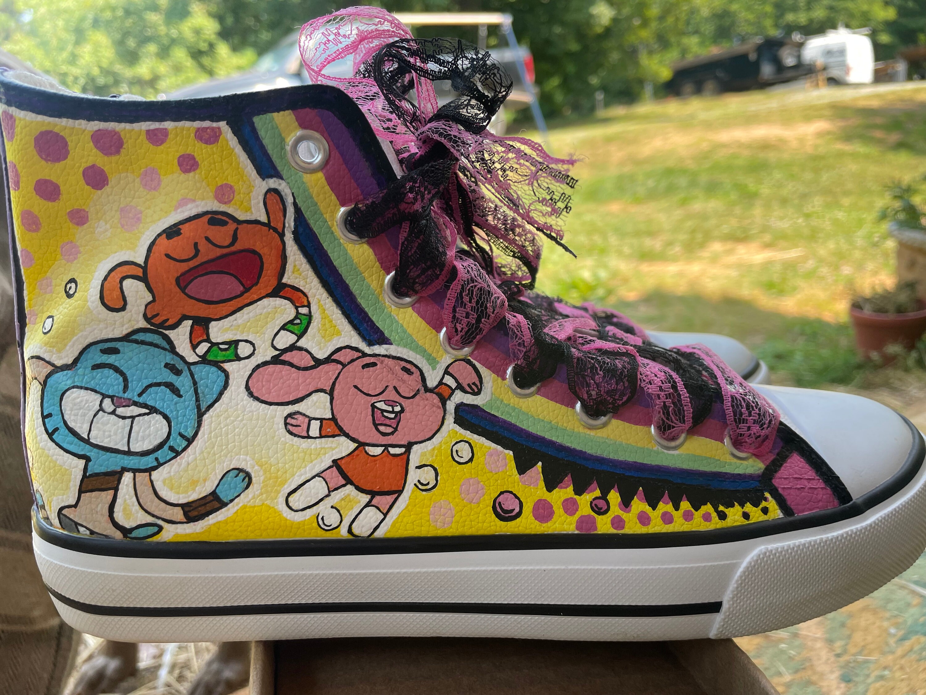 Amazing Gumball High-top Sneakers - Etsy