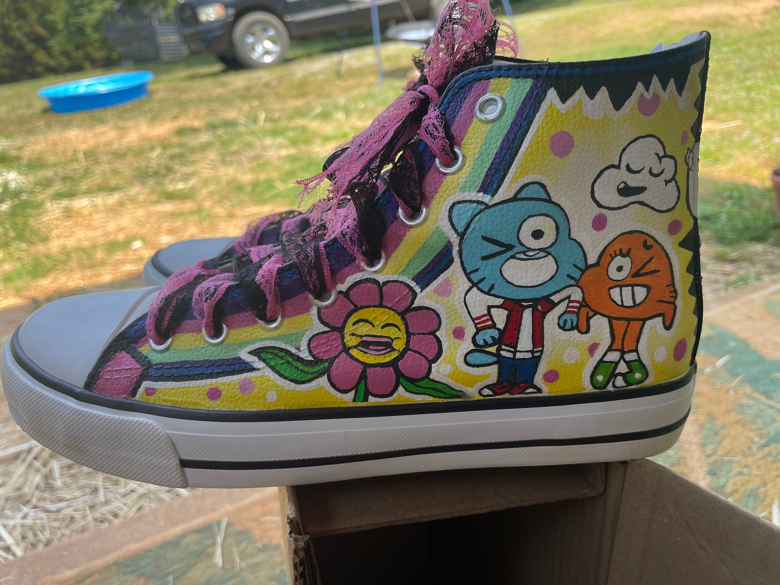 Amazing Gumball High-top Sneakers - Etsy