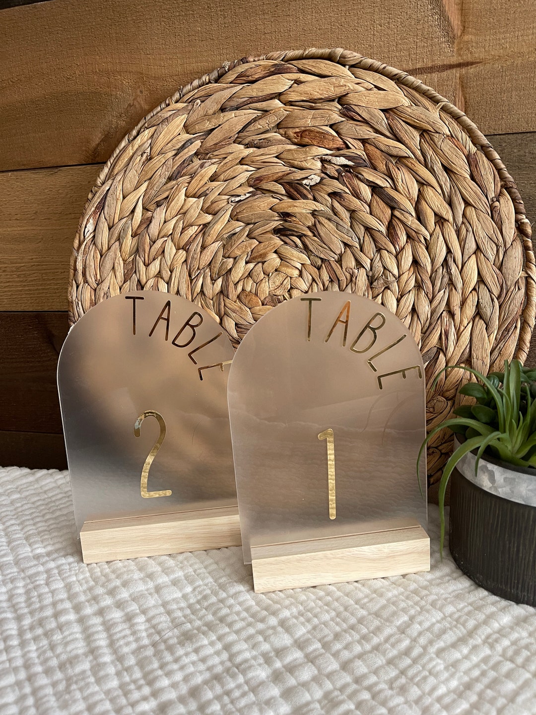 5"x7" Acrylic Arch Wedding/event Table Numbers, Modern Boho Wedding ...